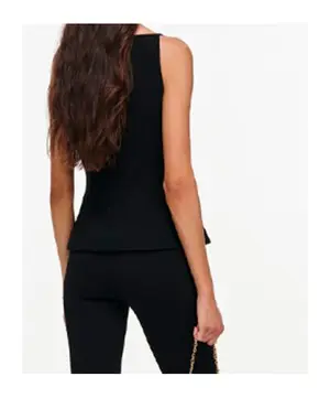 SELF-PORTRAIT Wool Crepe Top