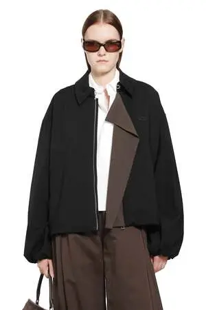 Loewe Viscose Wool Harrington Jacket - Black