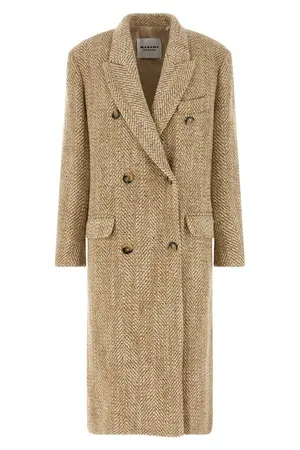 Isabel Marant Étoile Pilda Herringbone Wool Blend Double-breasted Coat