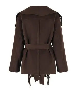 Simkhai Rowen Fringe-trimmed Wool Jacket