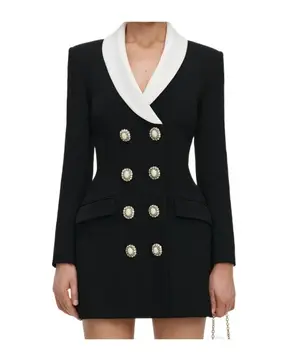 SELF-PORTRAIT Tailored Blazer Mini Dress - Black