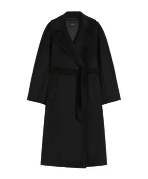 Max Mara Collared Long-sleeved Coat - Black