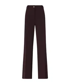 Pinko Pressed-crease Wide-leg Trousers - Bordeaux