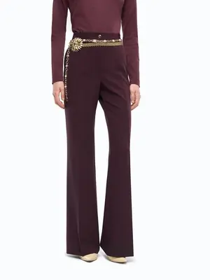 Pinko Pressed-crease Wide-leg Trousers