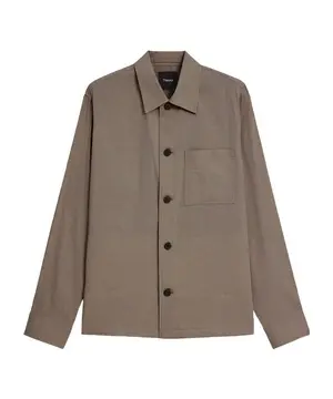 Theory Long-sleeve Shirt-style Jacket - Morel