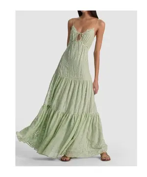 ALICEOLIVIA Nicky Tiered Maxi Dress