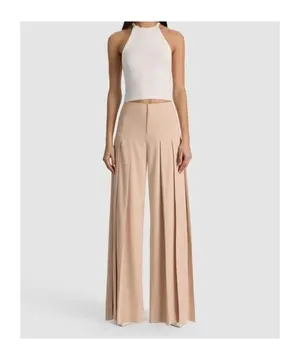 ALICEOLIVIA Alice + Olivia Ainslie Pleated Wide-leg Trousers