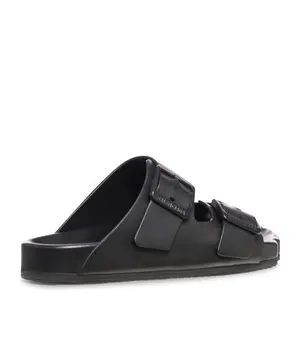 Balenciaga Buckle Slide-on Sandals - Black