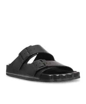 Balenciaga Buckle Slide-on Sandals - Black