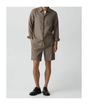 Theory Irving Shirt In Relaxed Linen