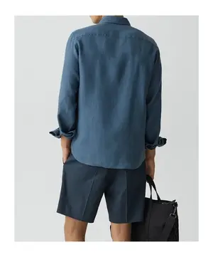 Theory Irving Shirt In Relaxed Linen