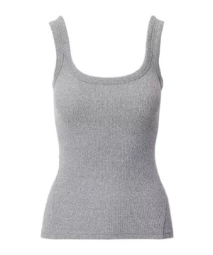 Rag & Bone The Essential Ribbed U-neck Tank - Heather Ash
