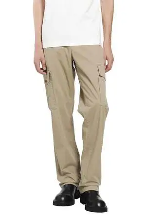 Burberry Cotton Twill Cargo Trousers - Beige