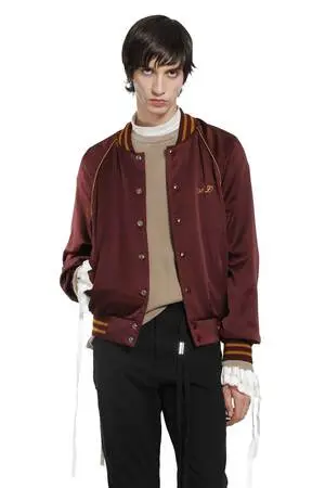 ANN DEMEULEMEESTER Lovers Forever Bomber In Cady Satin - Red