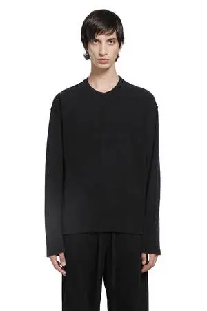 ANN DEMEULEMEESTER Emil The Velvet Evening Long Sleeve T-shirt - Black