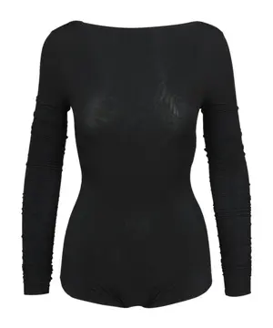 Alberta Ferretti Slim-fit Long-sleeved Bodysuit - Black