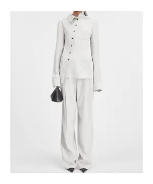 Jacquemus La Chemise Pablo Asymmetric Shirt - Light Gray