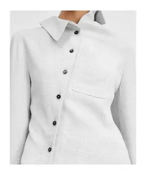 Jacquemus La Chemise Pablo Asymmetric Shirt - Light Gray