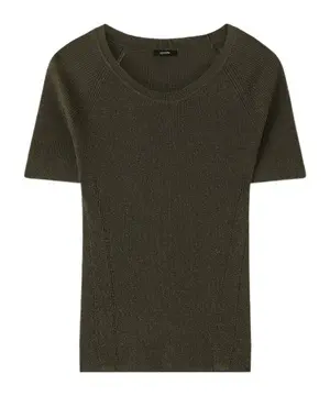 JOSEPH Belarb Linen Blend Knit T-shirt - Palm