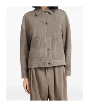 Brunello Cucinelli Leather Shirt Jacket