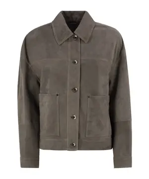Brunello Cucinelli Leather Shirt Jacket
