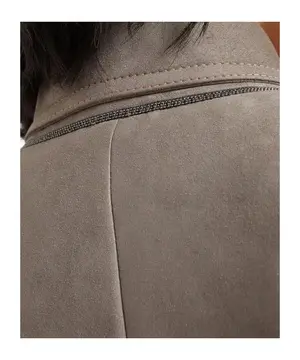 Brunello Cucinelli Leather Shirt Jacket