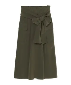 JOSEPH Crepe Pleated Skirt - Green
