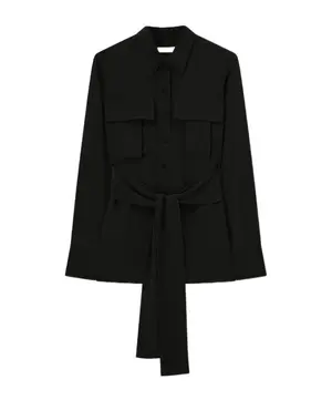 JOSEPH Yas Crepe De Soie Silk Shirt - Black