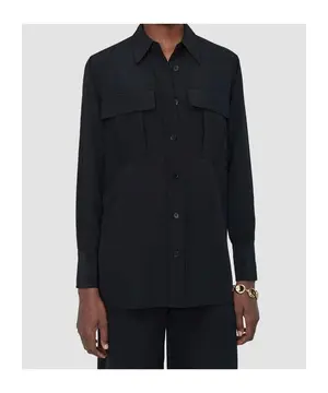 JOSEPH Yas Crepe De Soie Silk Shirt - Black