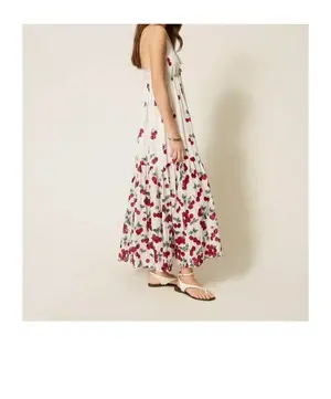 TWINSET Cherry Print Maxi Dress