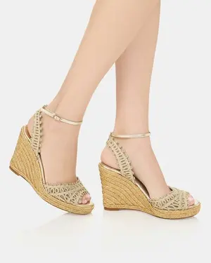 AQUAZZURA Rope Trim Wedge Sandals