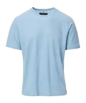 Rag & Bone Crew Neck Short-sleeved T-shirt - Fog Blue