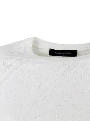 Fabiana Filippi Round Neck Sequin Embellished Sweater