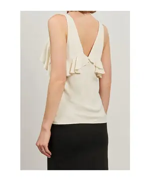 TWINSET Ruffle Detail Tank Top