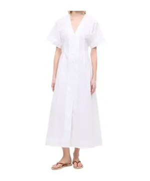 Staud Short-sleeved Dress - White