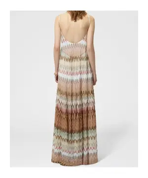 Missoni Zigzag Pattern Halterneck Maxi Dress