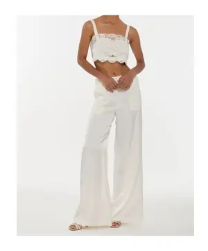 P.a.r.o.s.h Lace-trimmed Cropped Top With Bow Detail