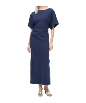 Staud Amelie Dress In Navy
