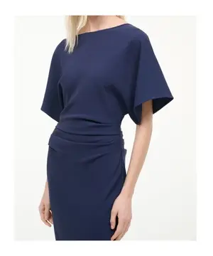 Staud Amelie Dress In Navy