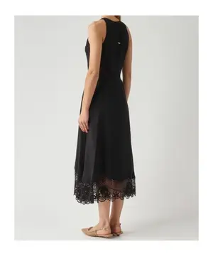 TWINSET Lace-trim Midi Dress
