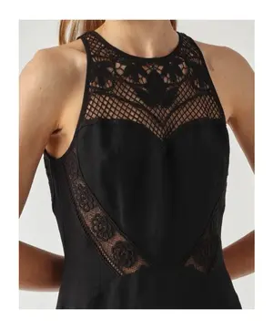 TWINSET Lace-trim Midi Dress