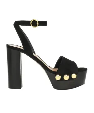 GIANVITO ROSSI Ardéa Studded Platform Sandals - Black