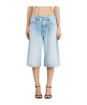 DIESEL® D-enim-m Distressed Denim Shorts