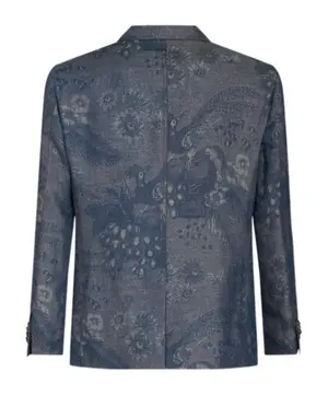 Etro Jacquard Denim Blazer