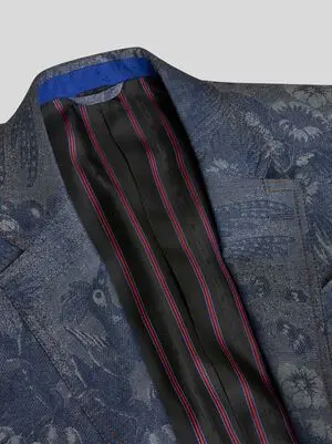 Etro Jacquard Denim Blazer