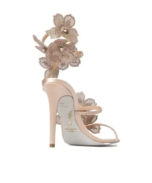 Rene Caovilla Floral Embellished Sandals