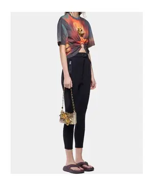 Rabanne Firework-printed Crewneck T-shirt - Orange Color