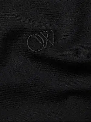 Off-White Logo Embroidered Crewneck T-shirt