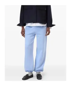 Closed Drawstring Track Pants With Elasticated Cuffs