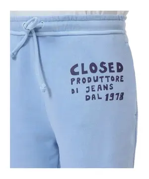 Closed Drawstring Track Pants With Elasticated Cuffs
